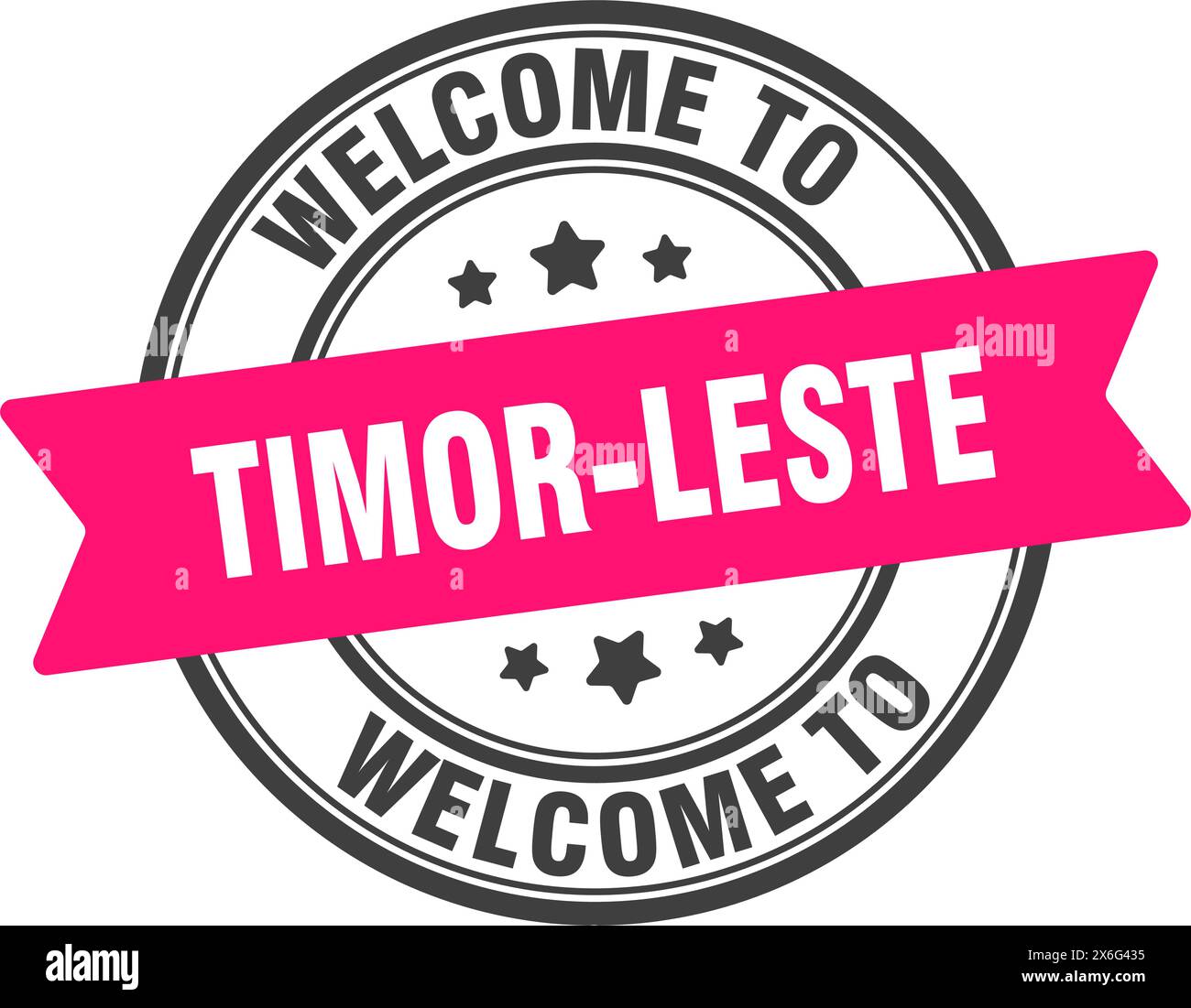 Welcome to Timor-Leste stamp. Timor-Leste round sign isolated on white ...