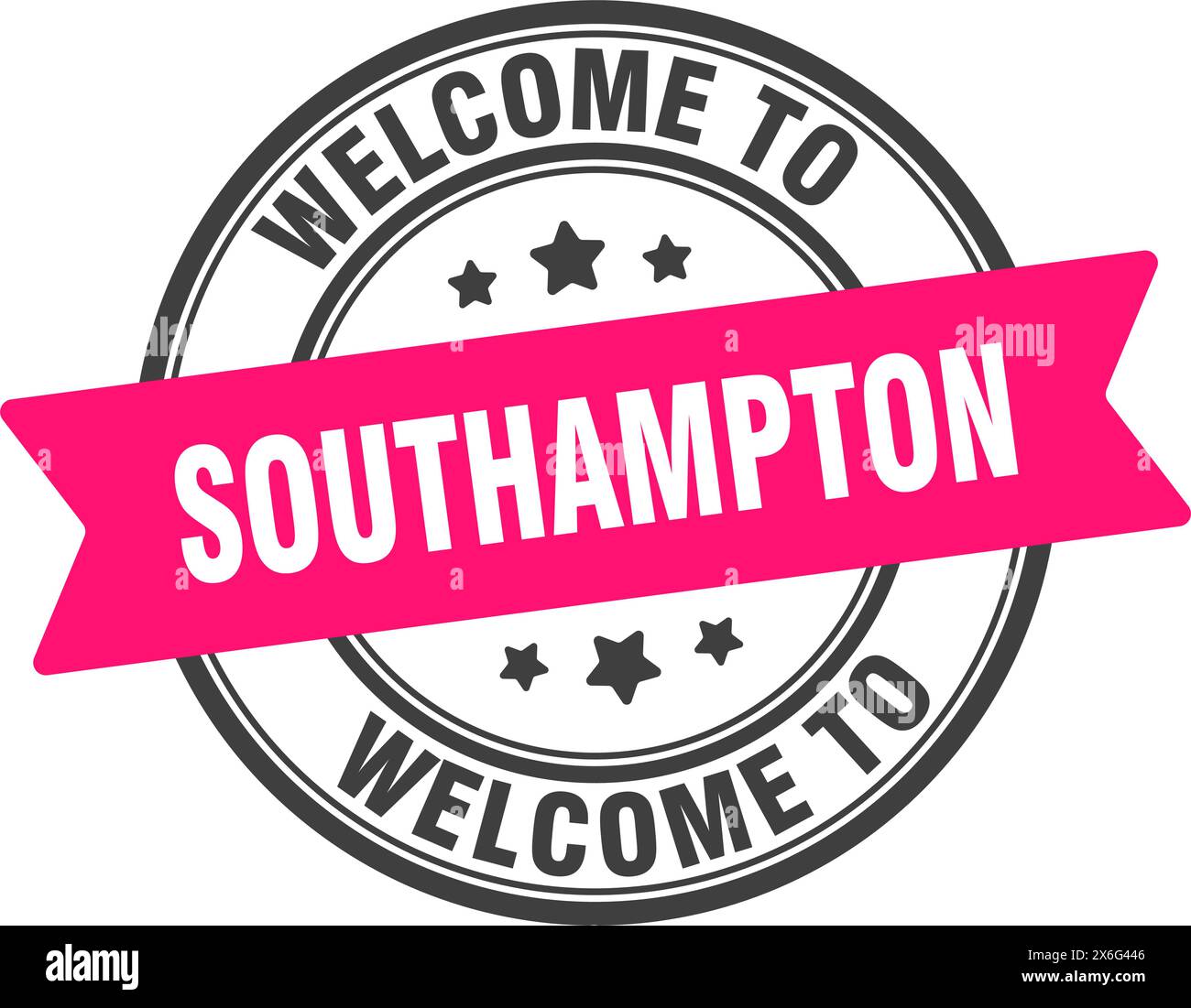Welcome to Southampton stamp. Southampton round sign isolated on white ...