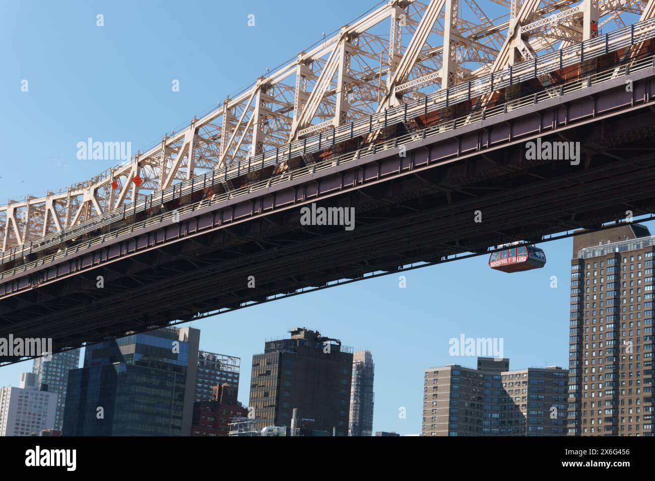 Roosevelt Island Tramway, Cable car public transportation, New York ...
