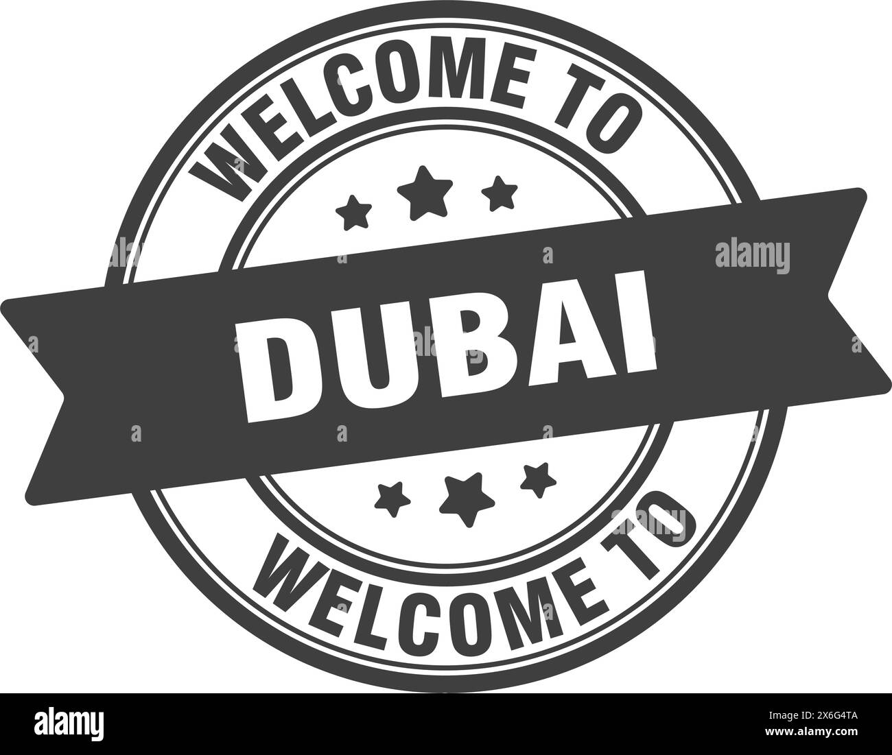 Welcome to Dubai stamp. Dubai round sign isolated on white background ...