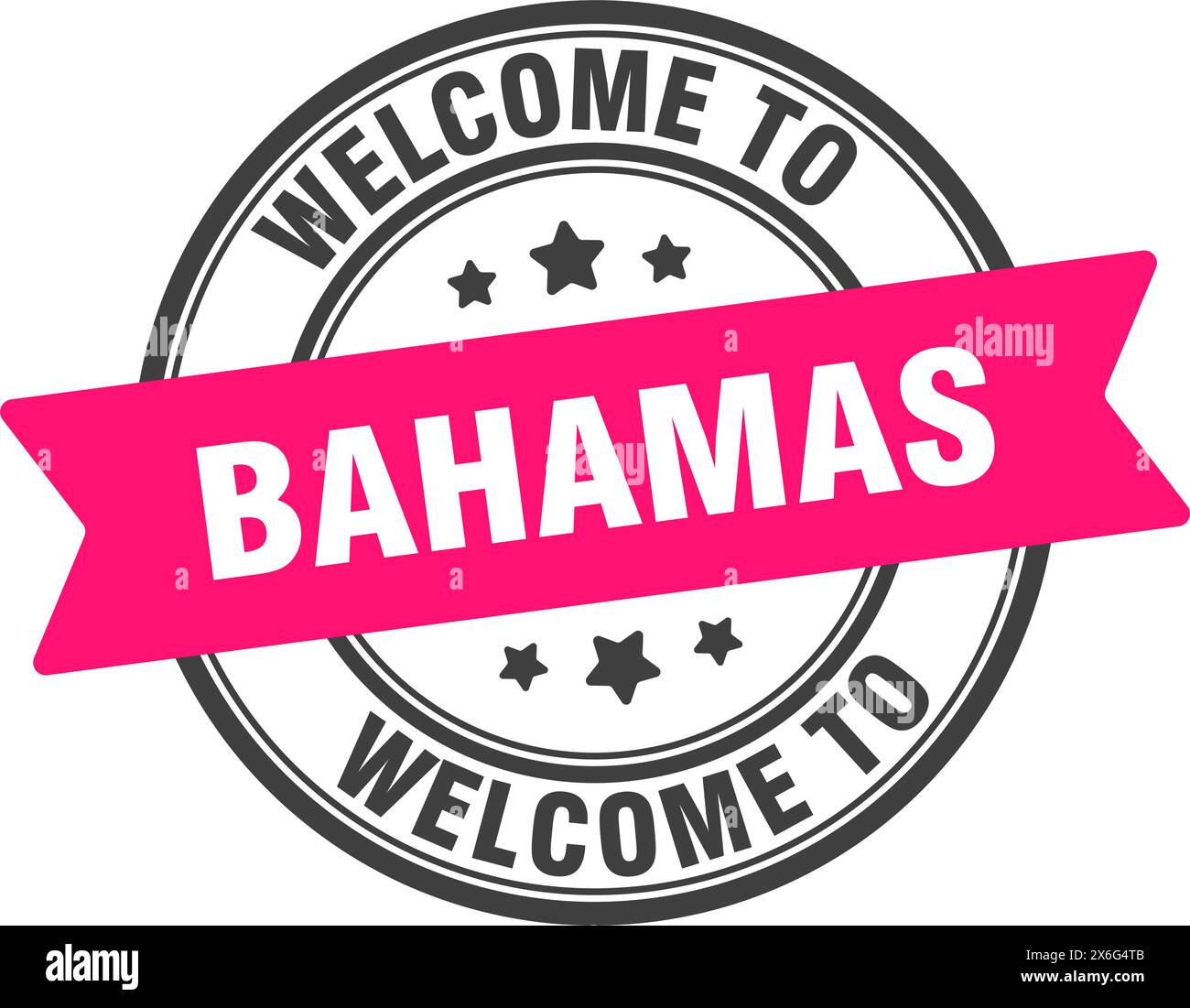 Welcome to Bahamas stamp. Bahamas round sign isolated on white ...