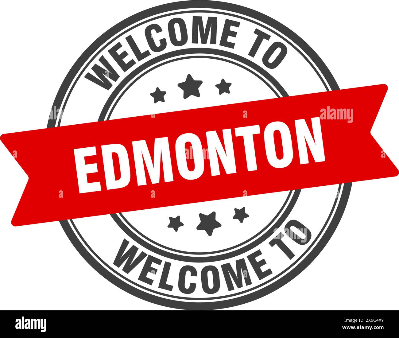 Welcome to Edmonton stamp. Edmonton round sign isolated on white ...