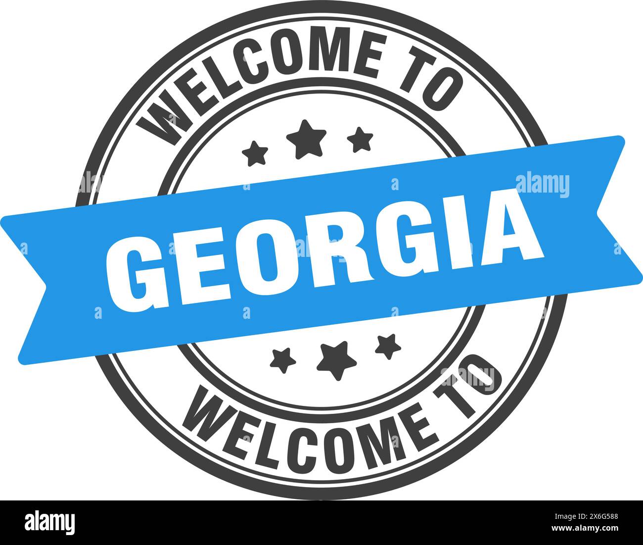 Welcome to Georgia stamp. Georgia round sign isolated on white ...