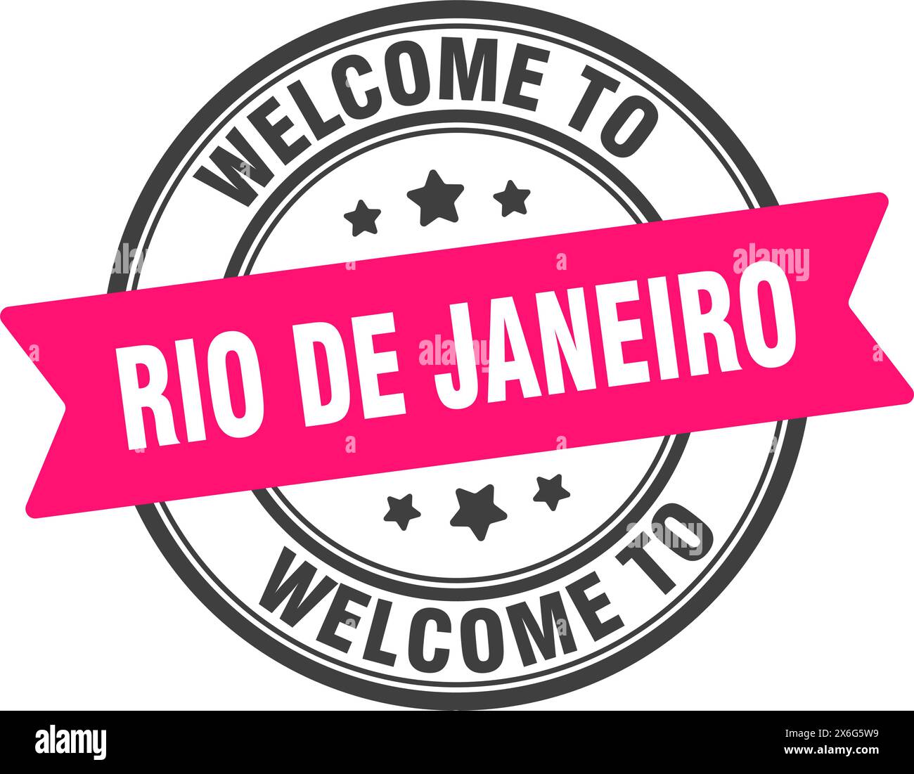 Welcome to Rio De Janeiro stamp. Rio De Janeiro round sign isolated on ...