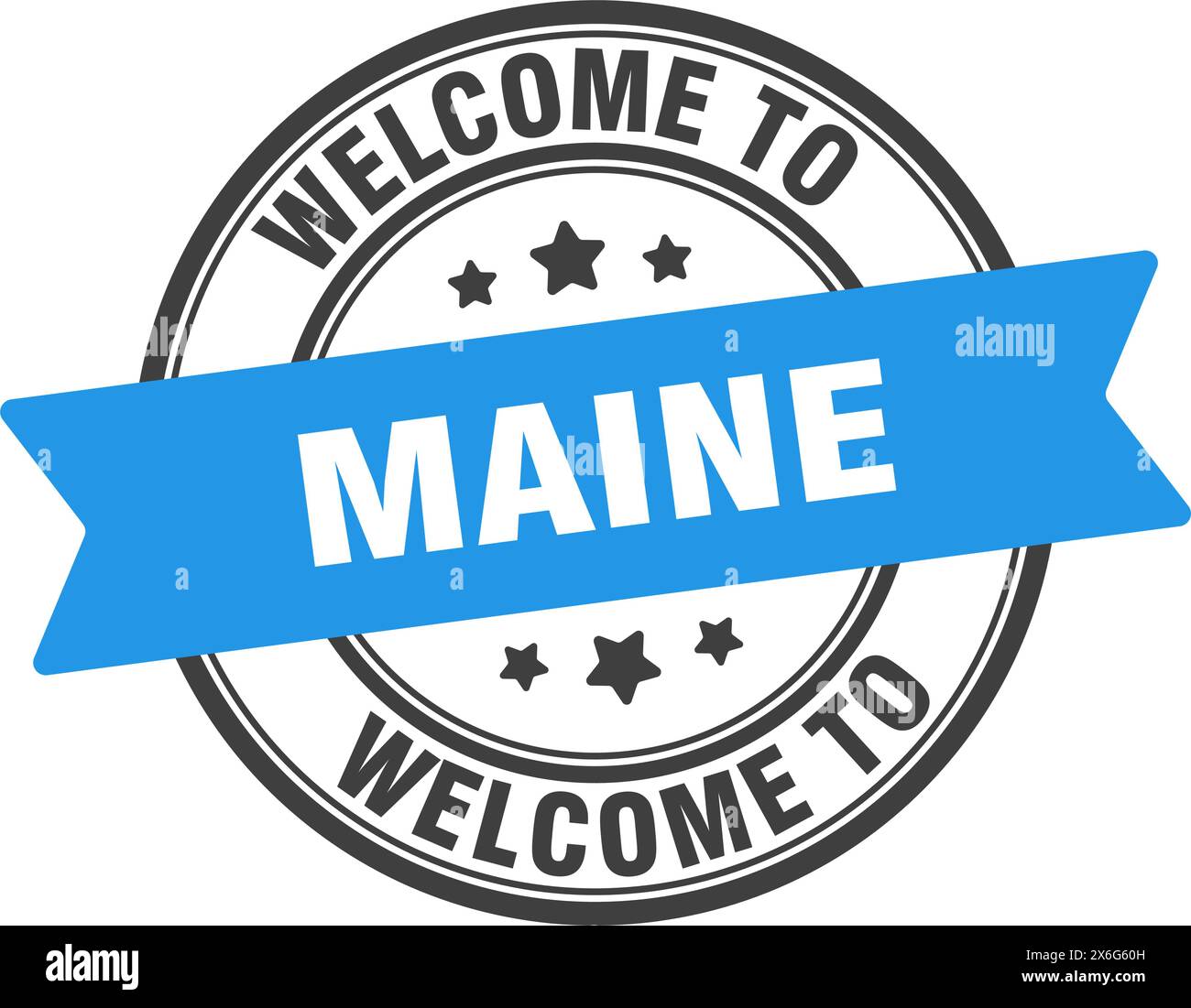 Welcome to Maine stamp. Maine round sign isolated on white background ...