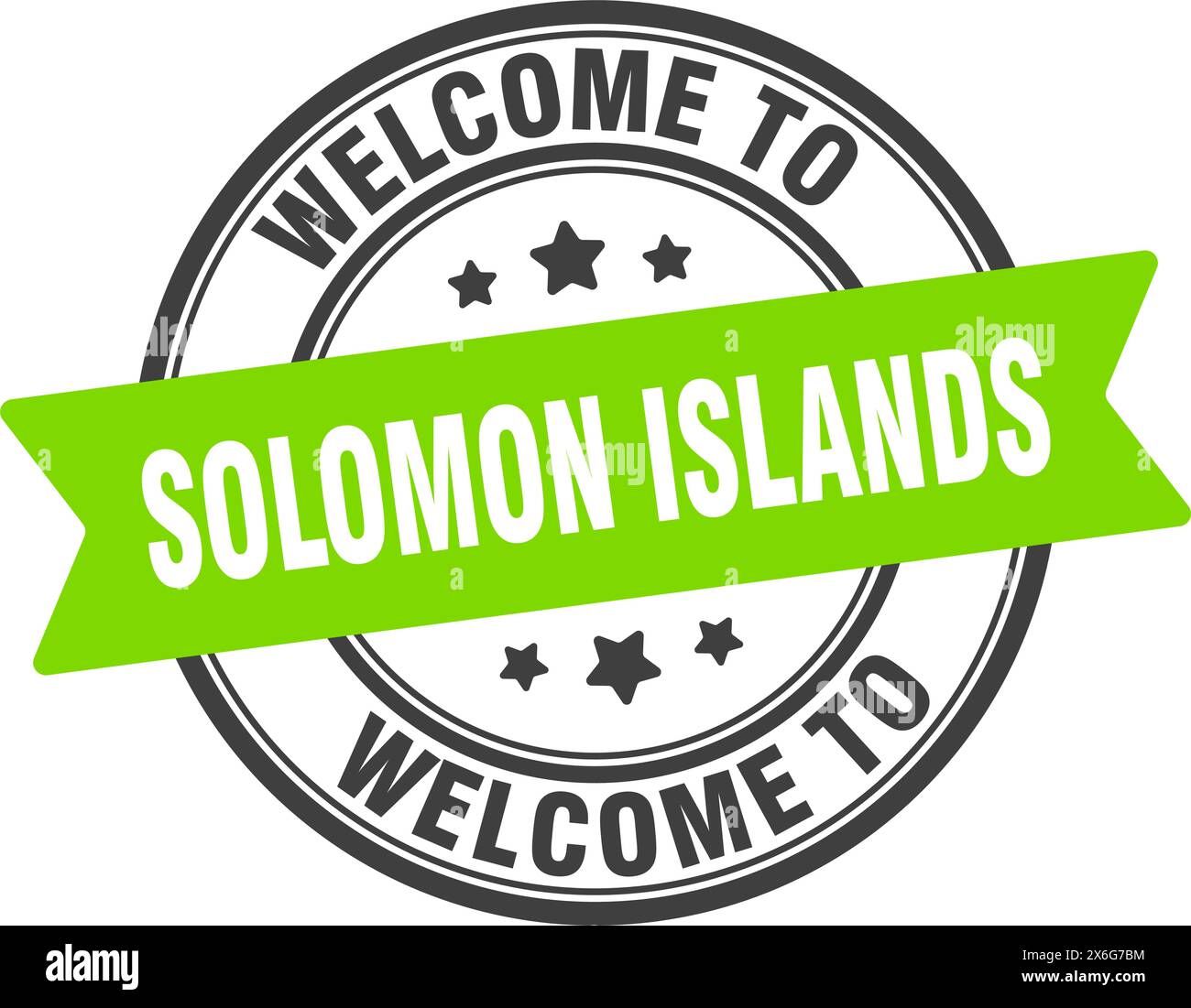 Welcome to Solomon Islands stamp. Solomon Islands round sign isolated ...