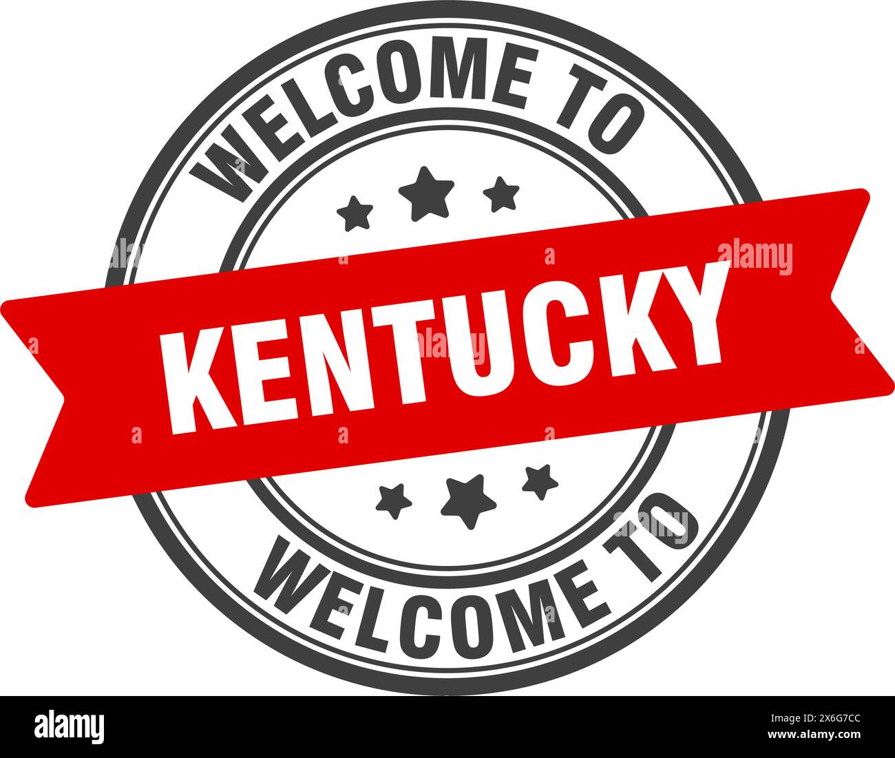 Welcome to Kentucky stamp. Kentucky round sign isolated on white ...