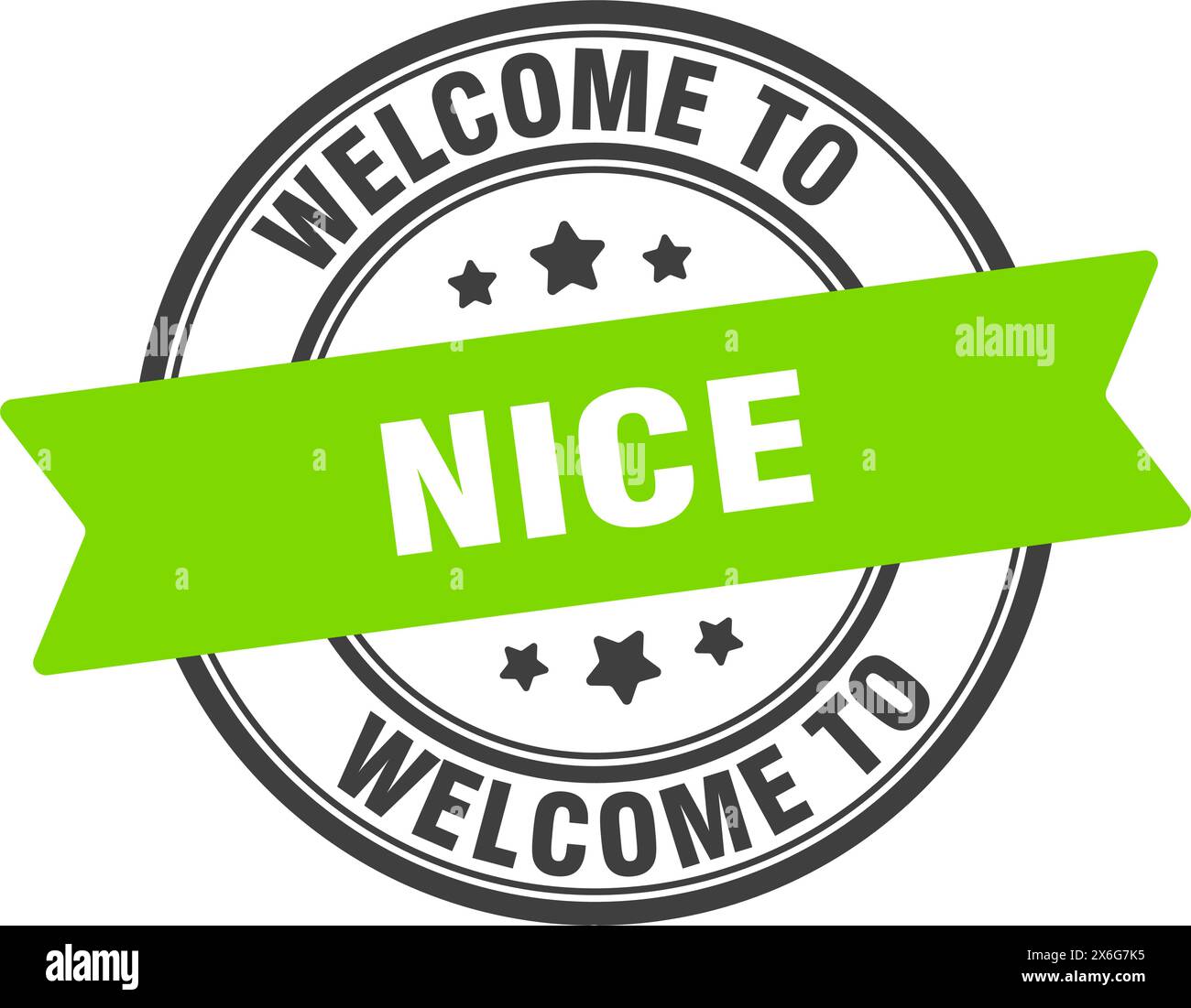 Welcome to Nice stamp. Nice round sign isolated on white background ...