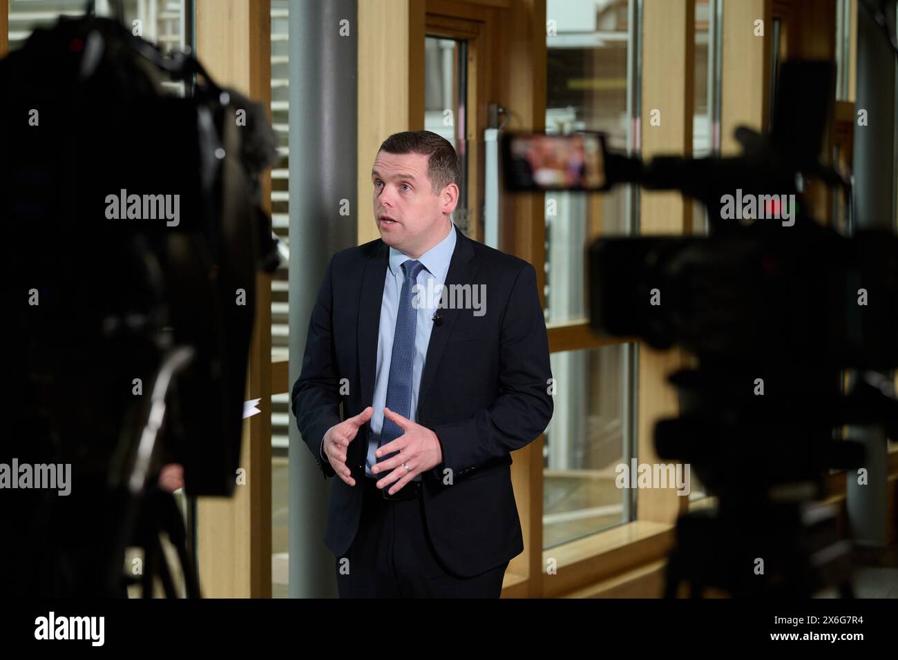 Edinburgh Scotland, UK 14 May 2024. Douglas Ross MSP at the Scottish ...
