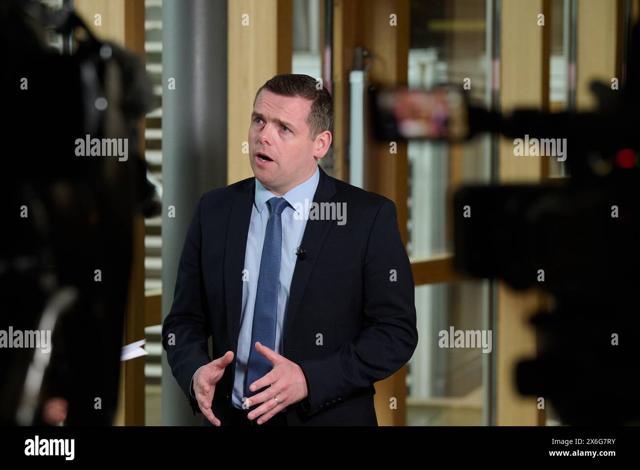 Edinburgh Scotland, UK 14 May 2024. Douglas Ross MSP at the Scottish ...