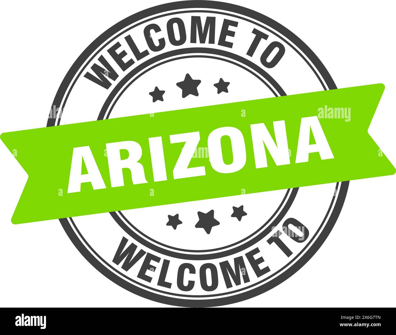 Welcome to Arizona stamp. Arizona round sign isolated on white ...