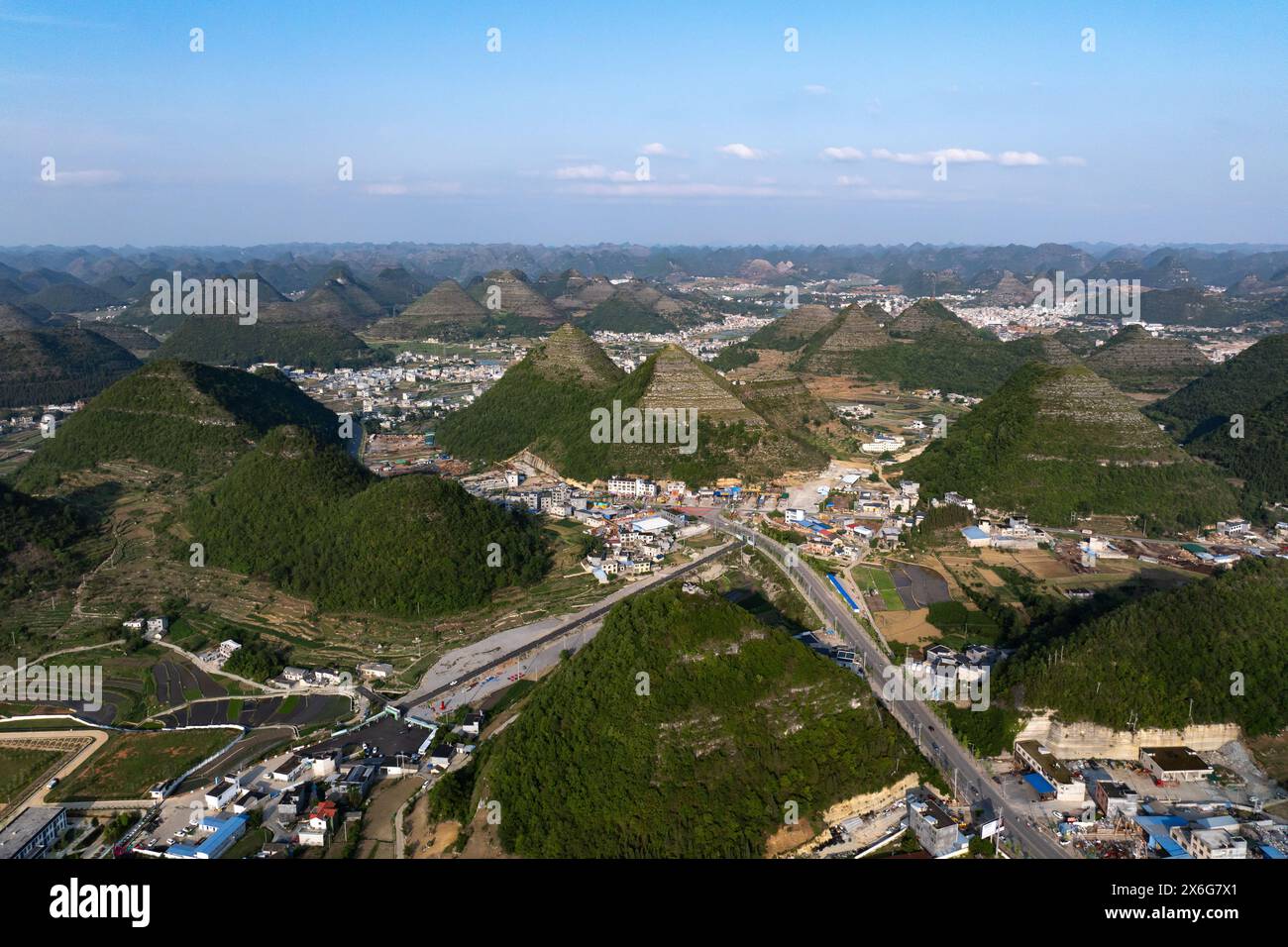 Anlong. 14th May, 2024. An aerial photo taken on May 14, 2024 shows a ...