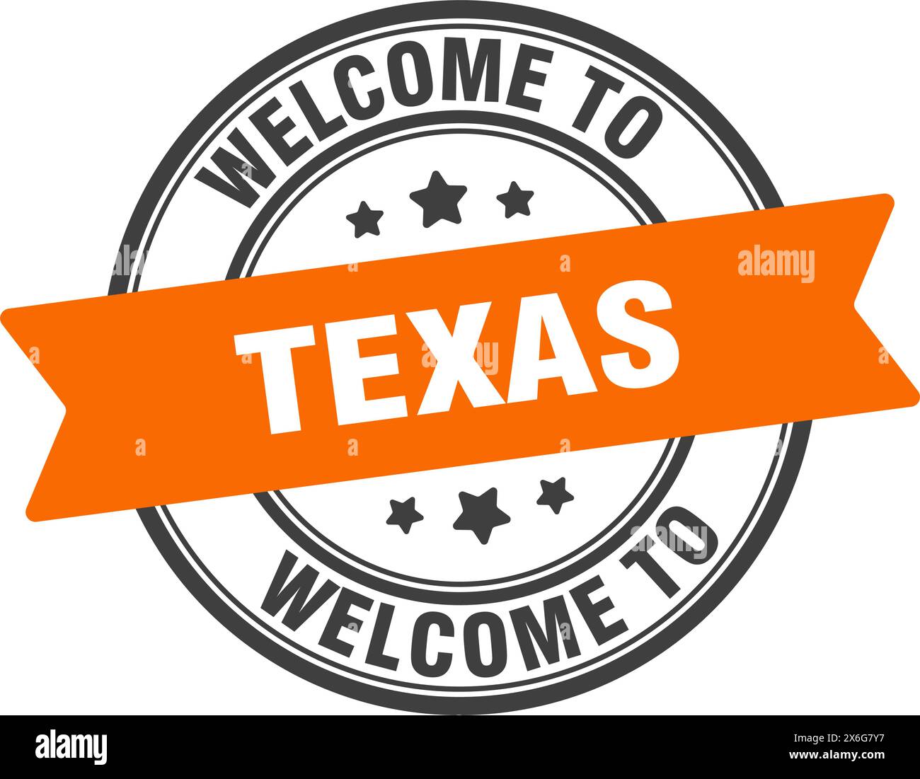 Welcome to Texas stamp. Texas round sign isolated on white background ...