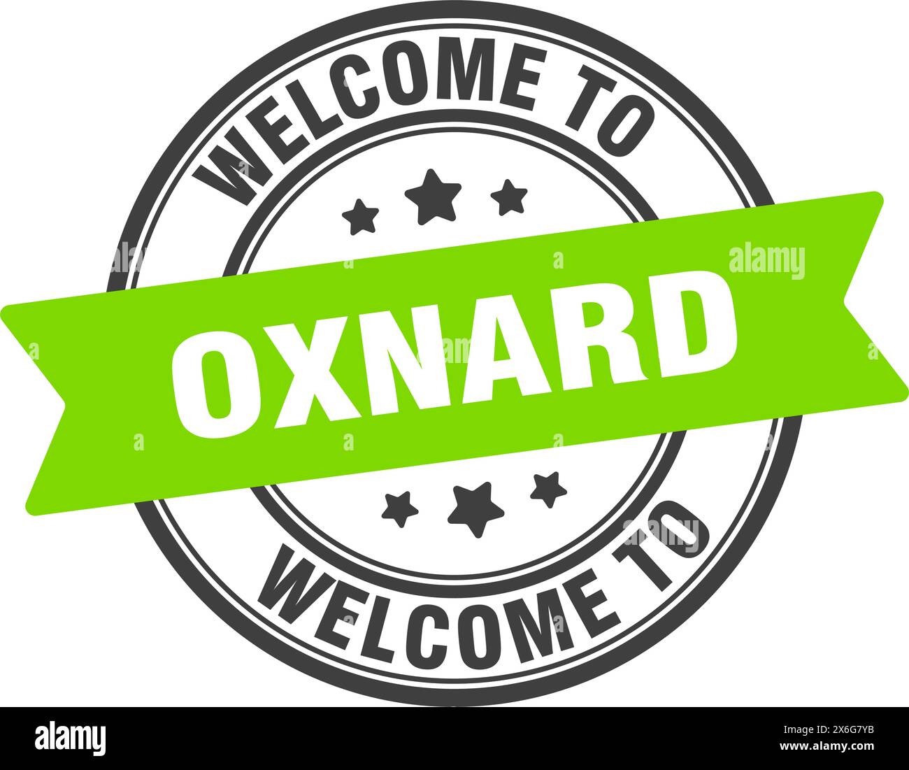 Welcome to Oxnard stamp. Oxnard round sign isolated on white background ...