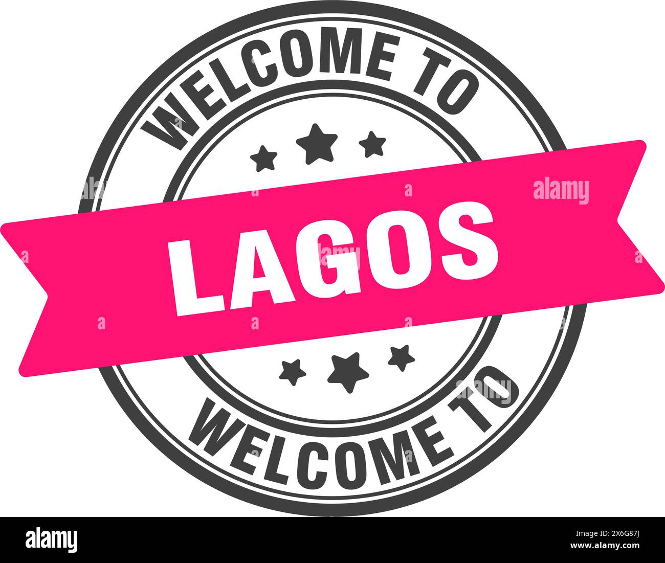 Welcome to Lagos stamp. Lagos round sign isolated on white background ...