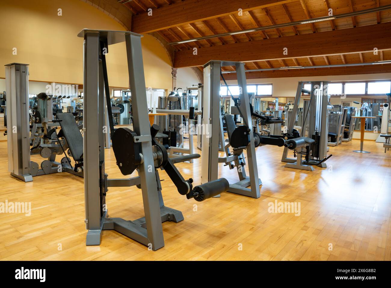 Gym, studio equipment, sport, gym interior Stock Photo - Alamy