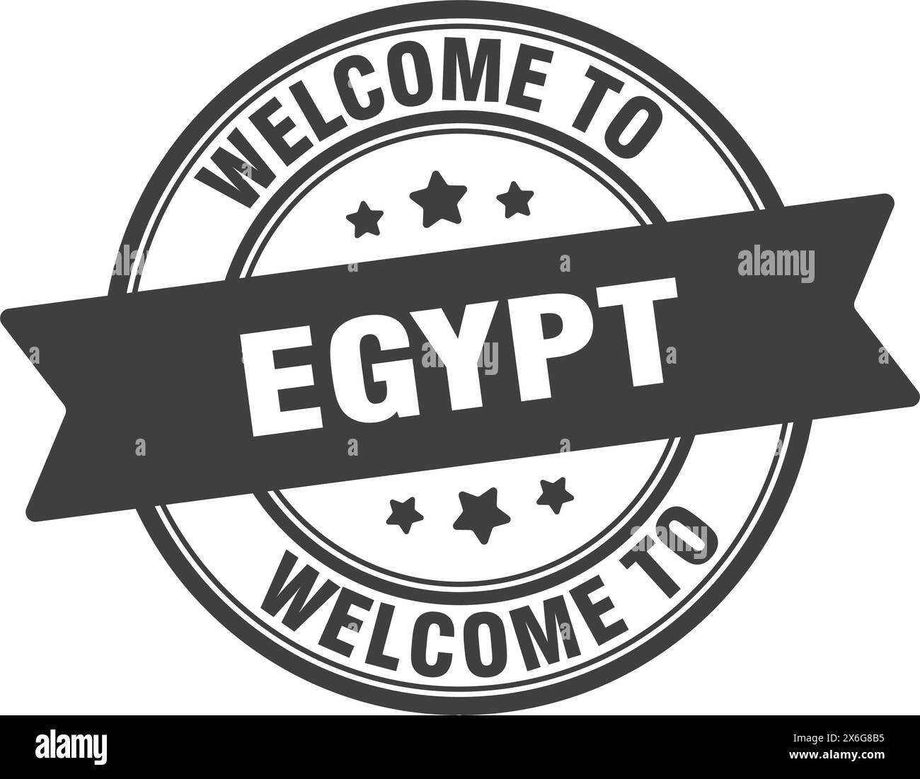 Welcome to Egypt stamp. Egypt round sign isolated on white background ...