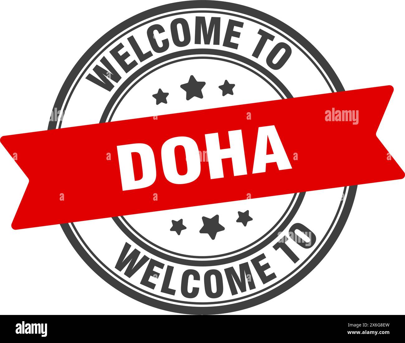 Welcome to Doha stamp. Doha round sign isolated on white background ...