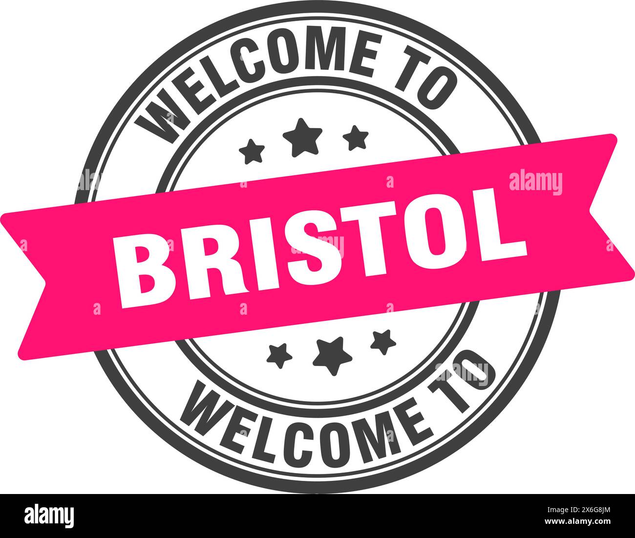 Welcome to Bristol stamp. Bristol round sign isolated on white ...