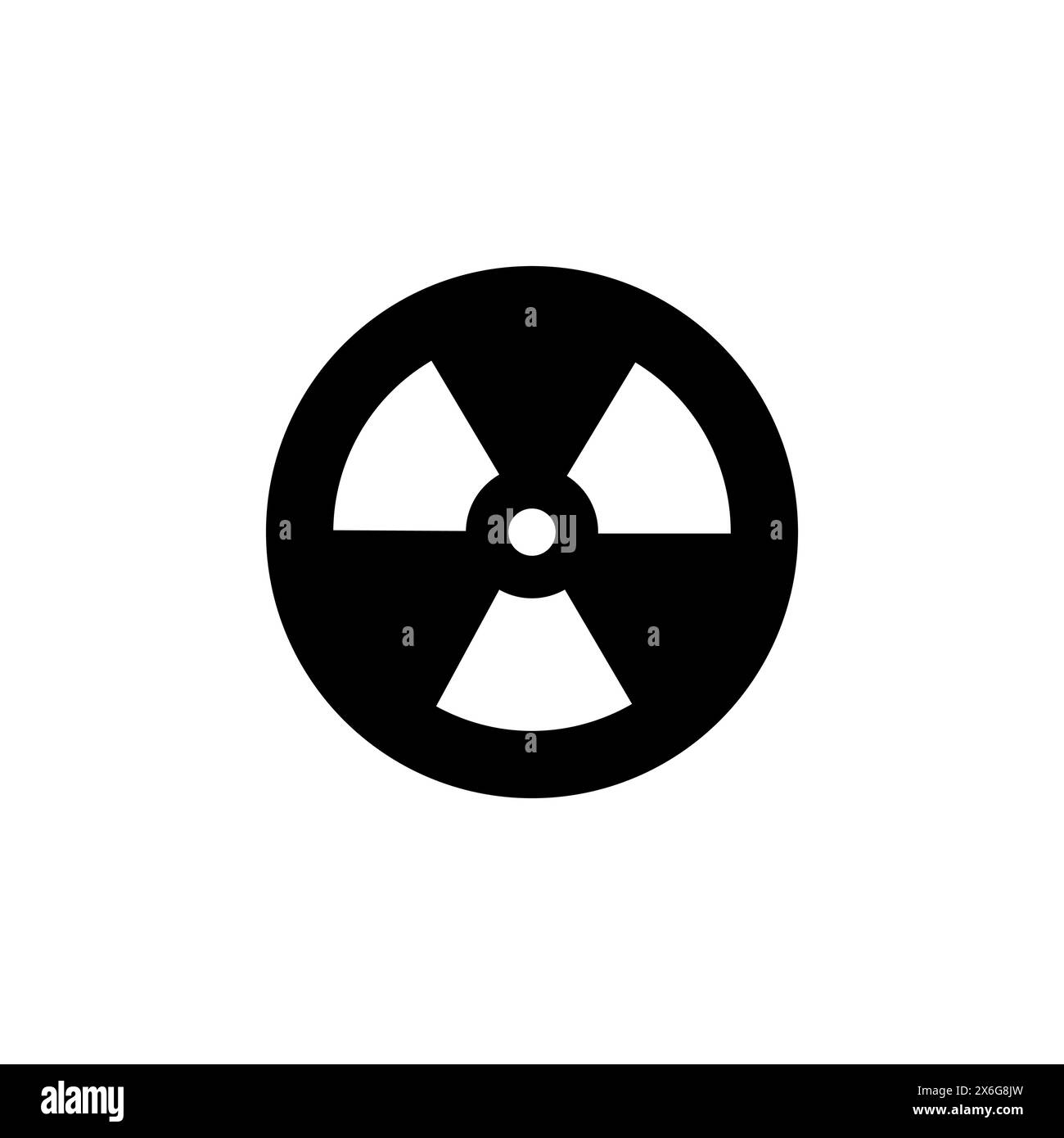 Radioactive Warning, Radiation flat vector icon. Simple solid symbol isolated on white ...