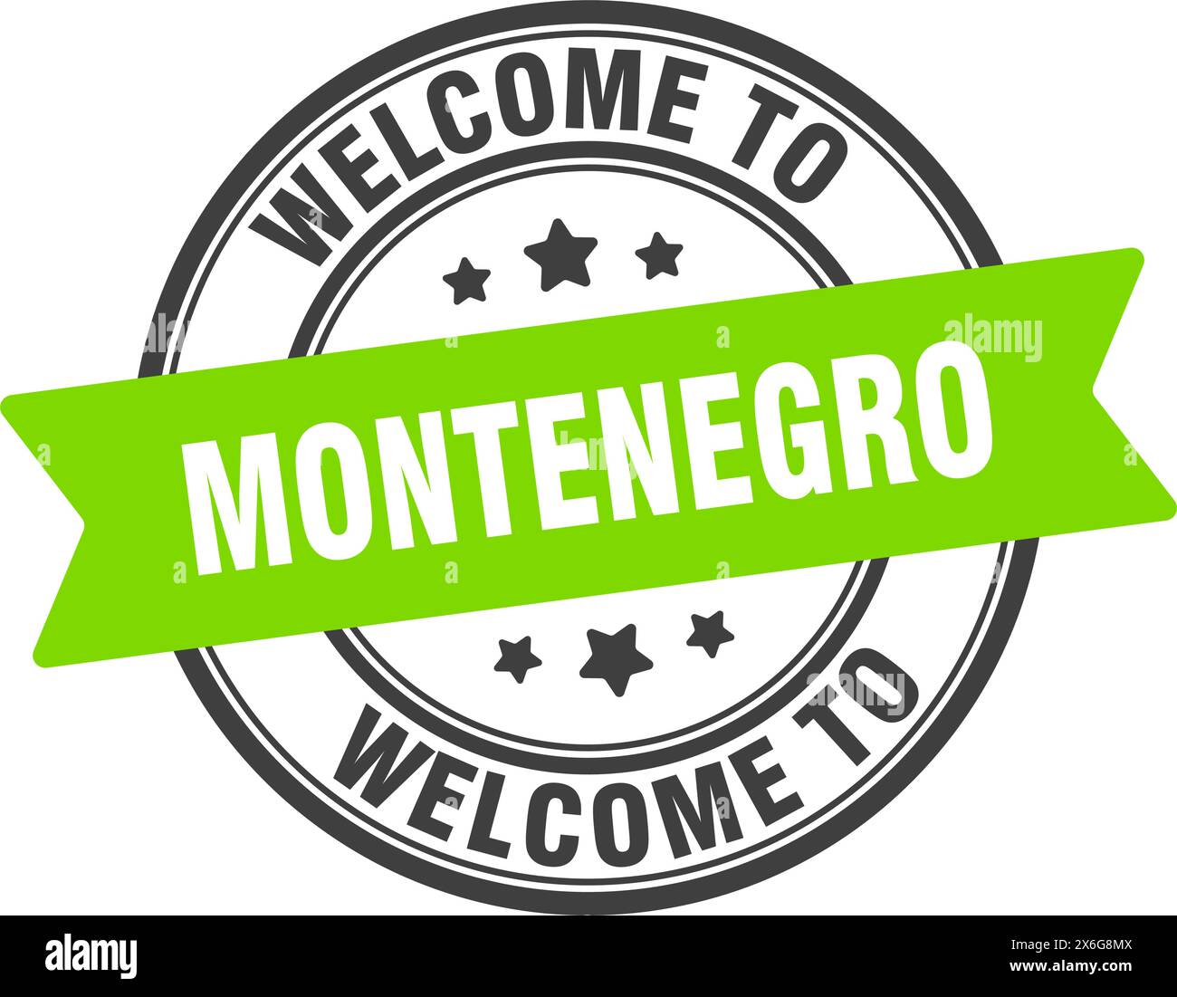 Welcome to Montenegro stamp. Montenegro round sign isolated on white ...