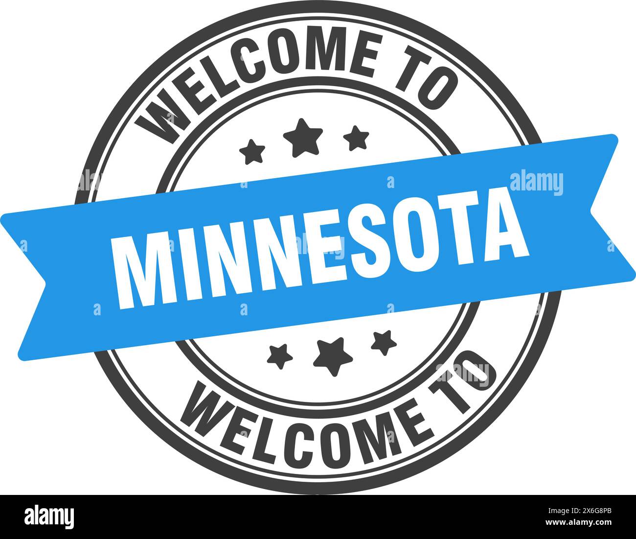 Welcome to Minnesota stamp. Minnesota round sign isolated on white ...