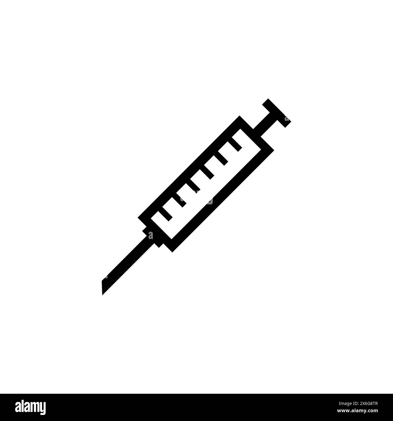 Syringe, Injection flat vector icon. Simple solid symbol isolated on ...
