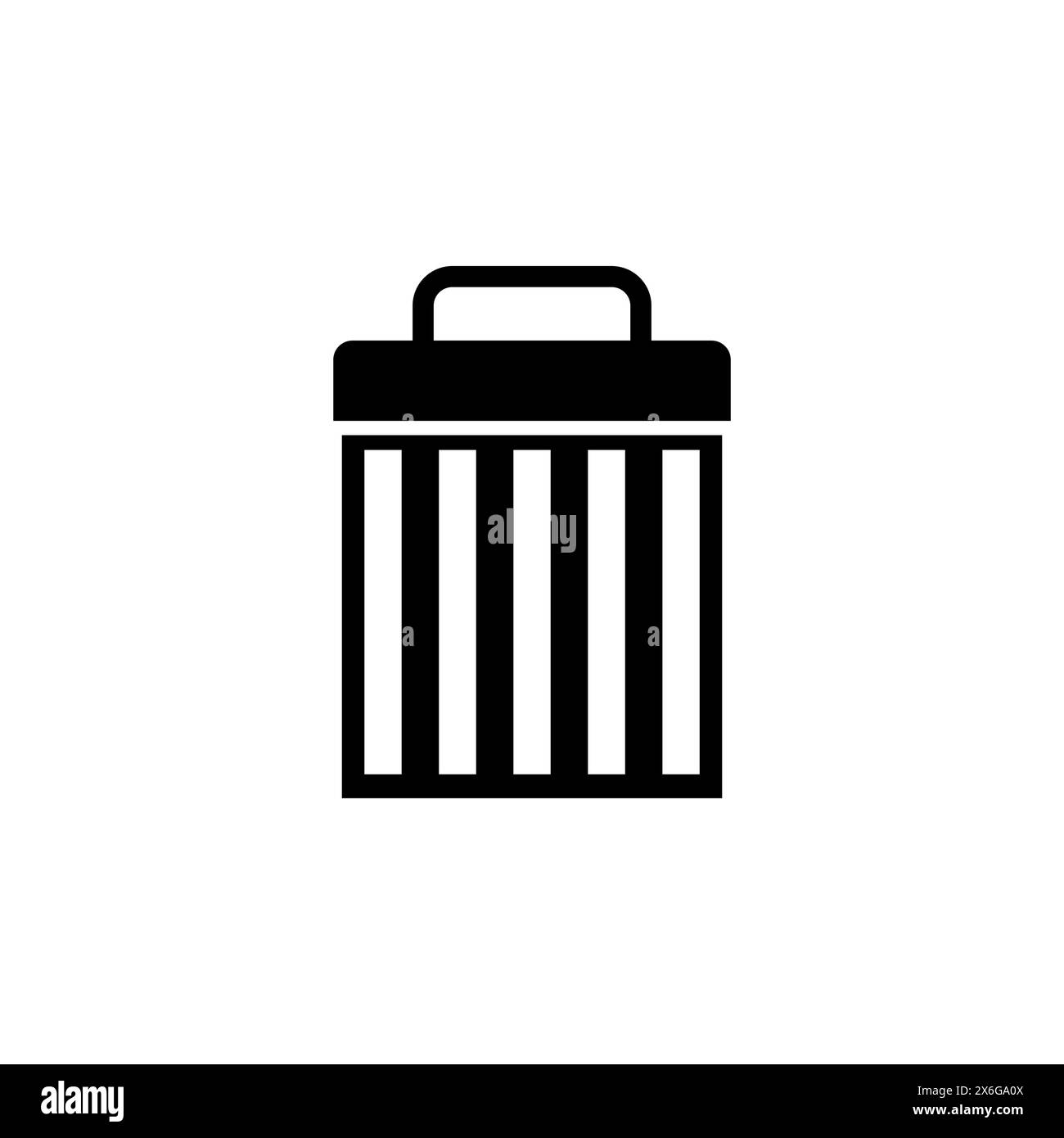 Trash Can, Rubbish Bin flat vector icon. Simple solid symbol isolated ...