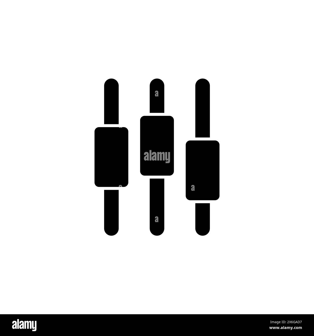 UI Slider, Adjustment Music flat vector icon. Simple solid symbol ...