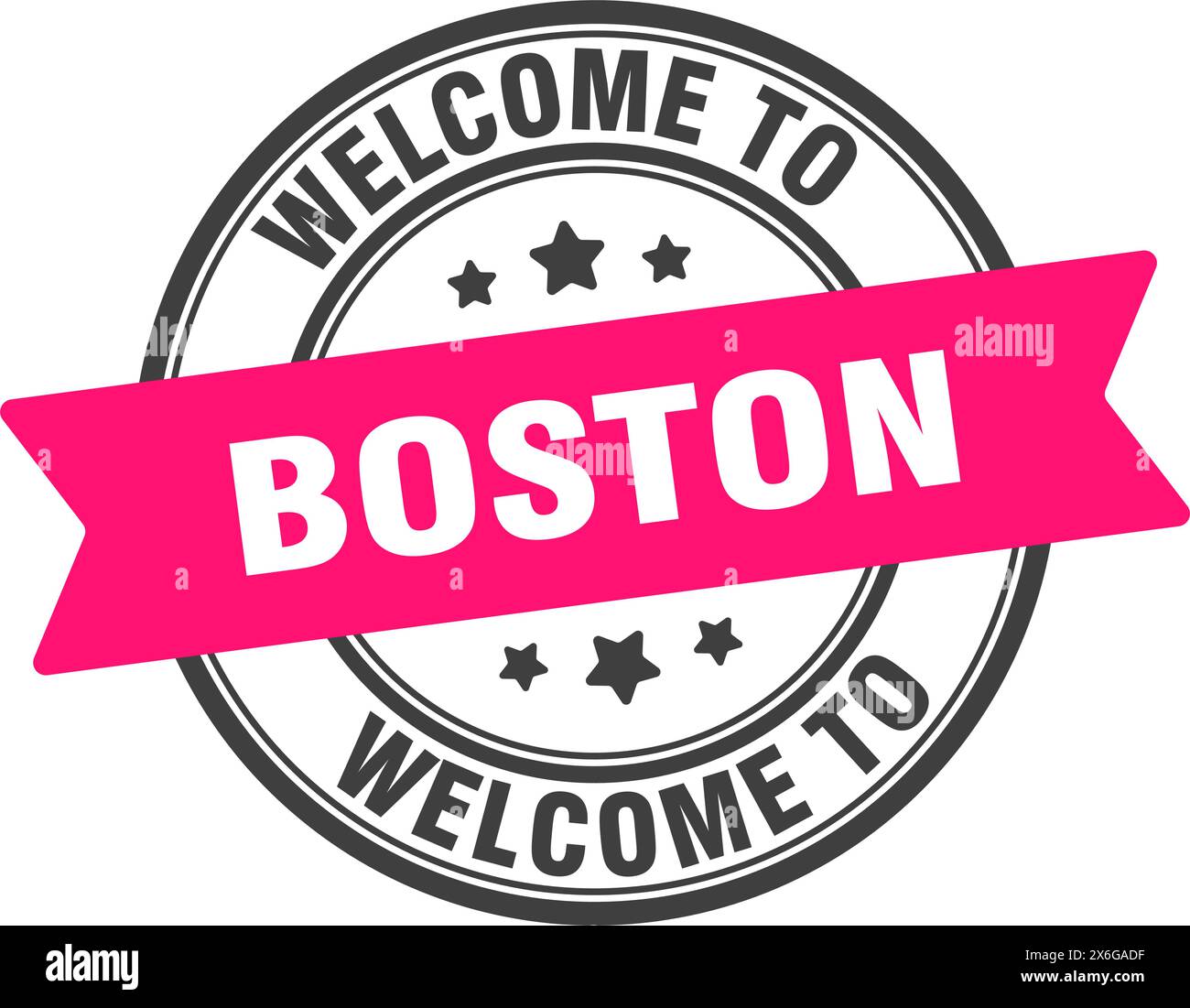 Welcome to Boston stamp. Boston round sign isolated on white background ...