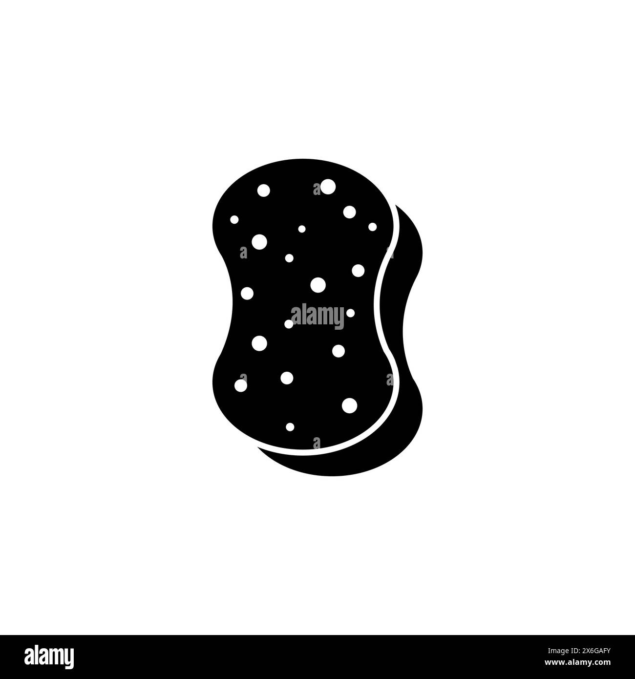 Soapy Shower Sponge flat vector icon. Simple solid symbol isolated on ...