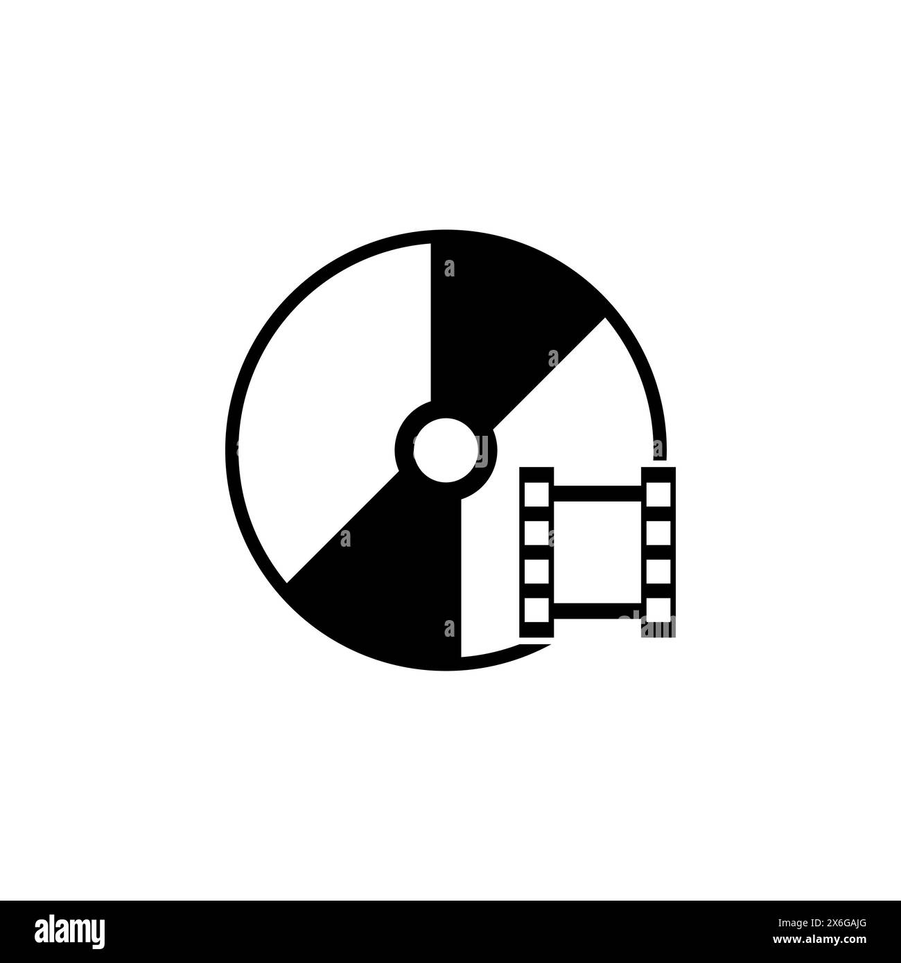 Disc Film, Video CD DVD flat vector icon. Simple solid symbol isolated ...