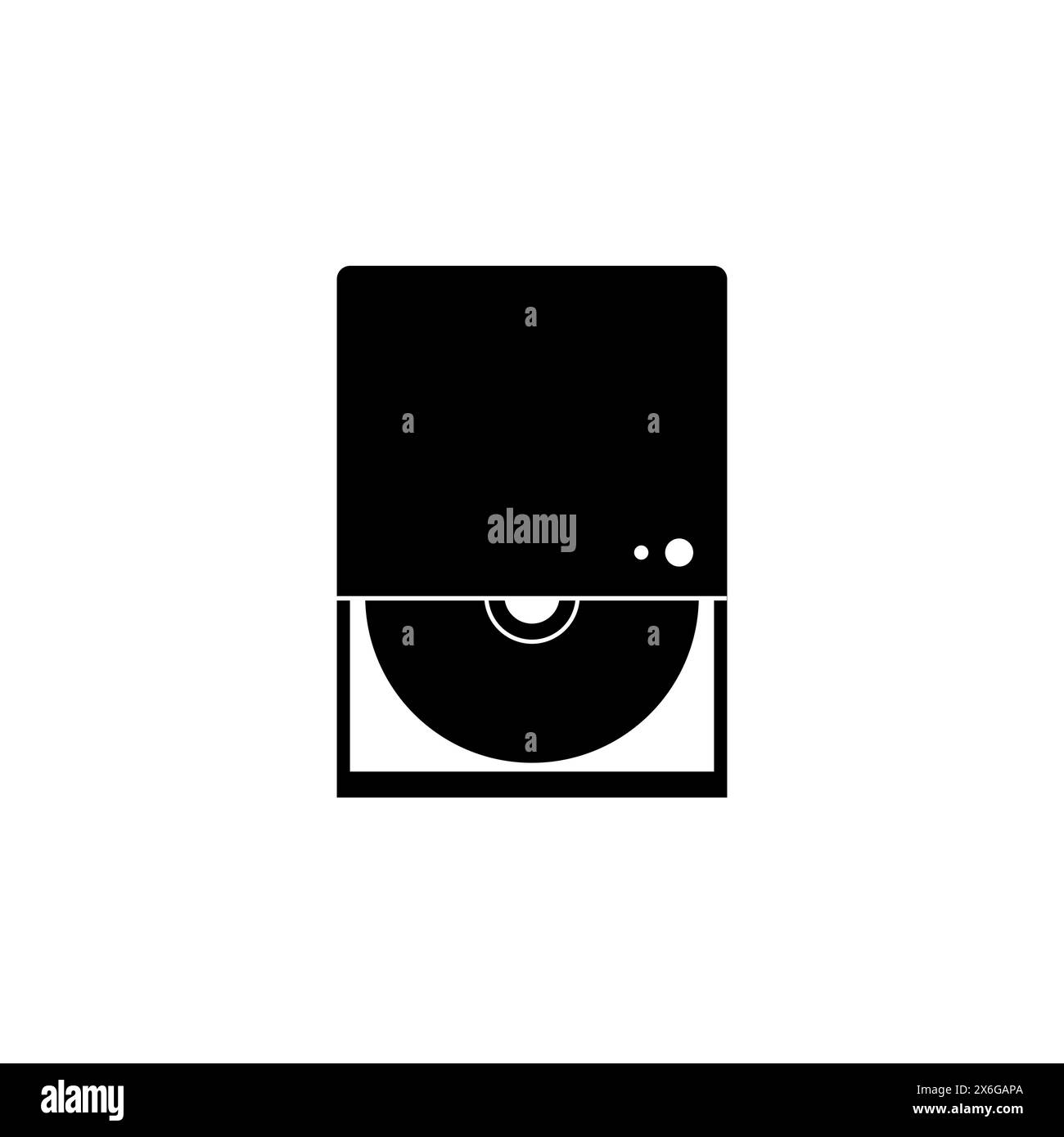 Compact Disc Drive flat vector icon. Simple solid symbol isolated on ...