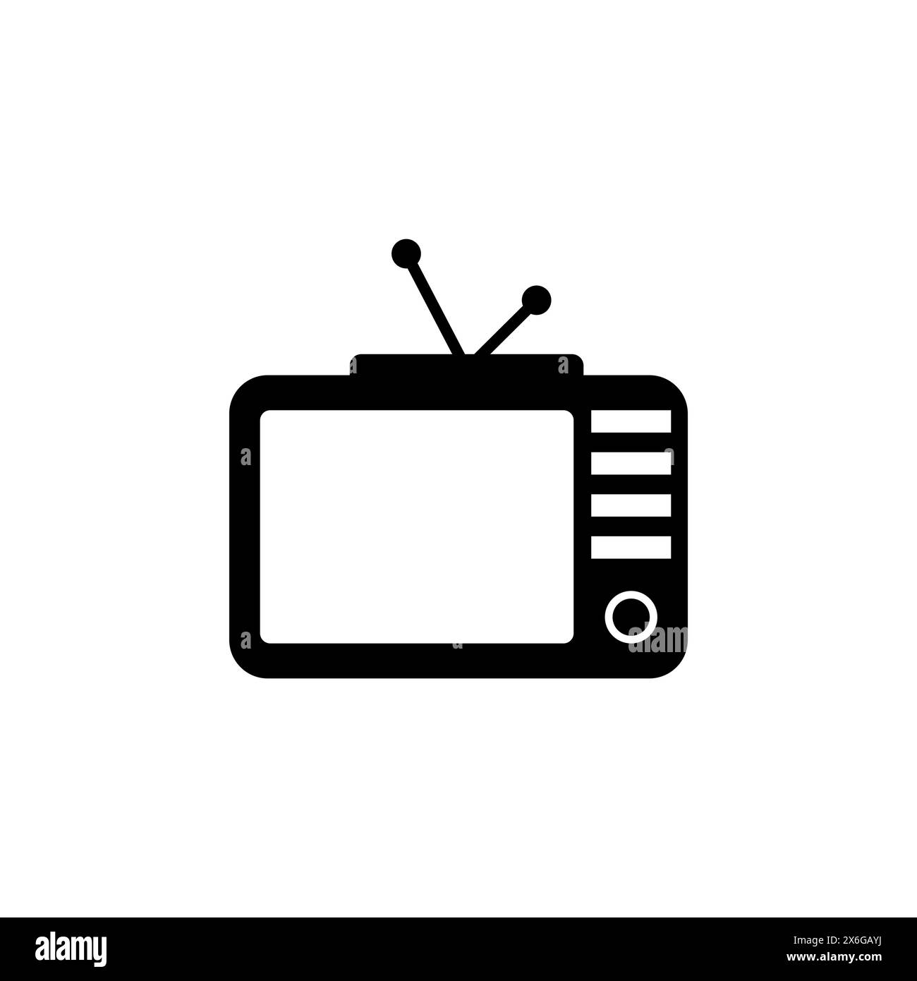TV, Television flat vector icon. Simple solid symbol isolated on white ...