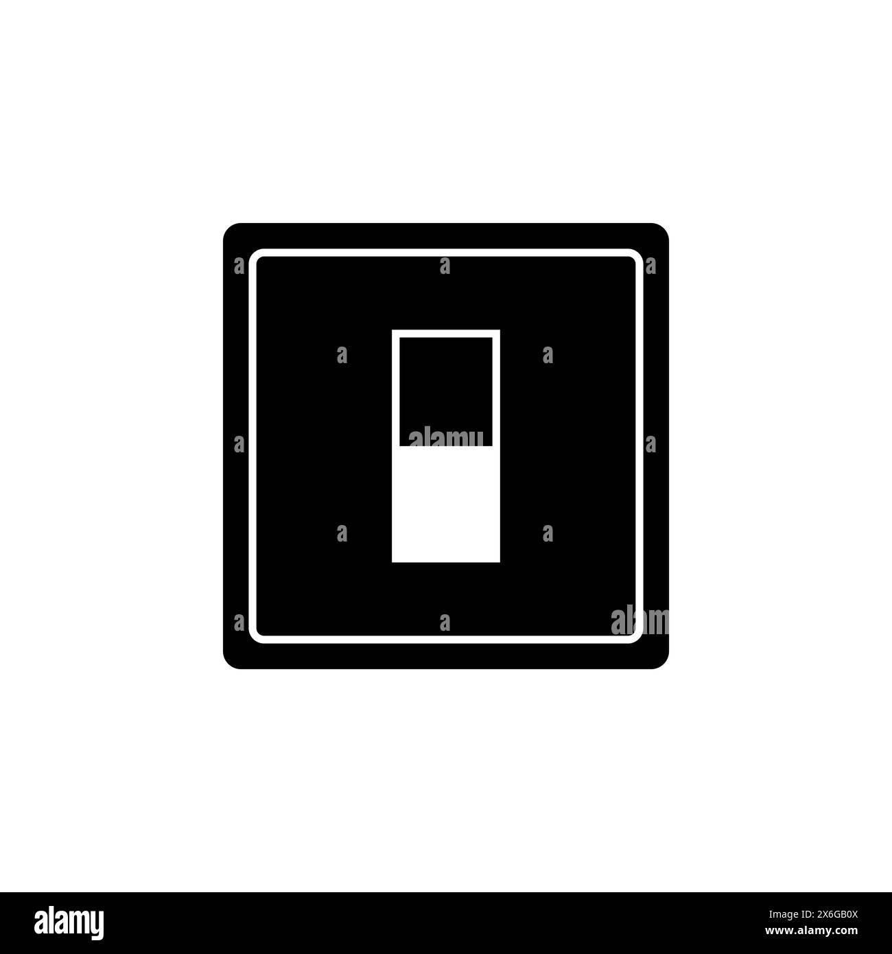 Electric Light Switch flat vector icon. Simple solid symbol isolated on white background ...