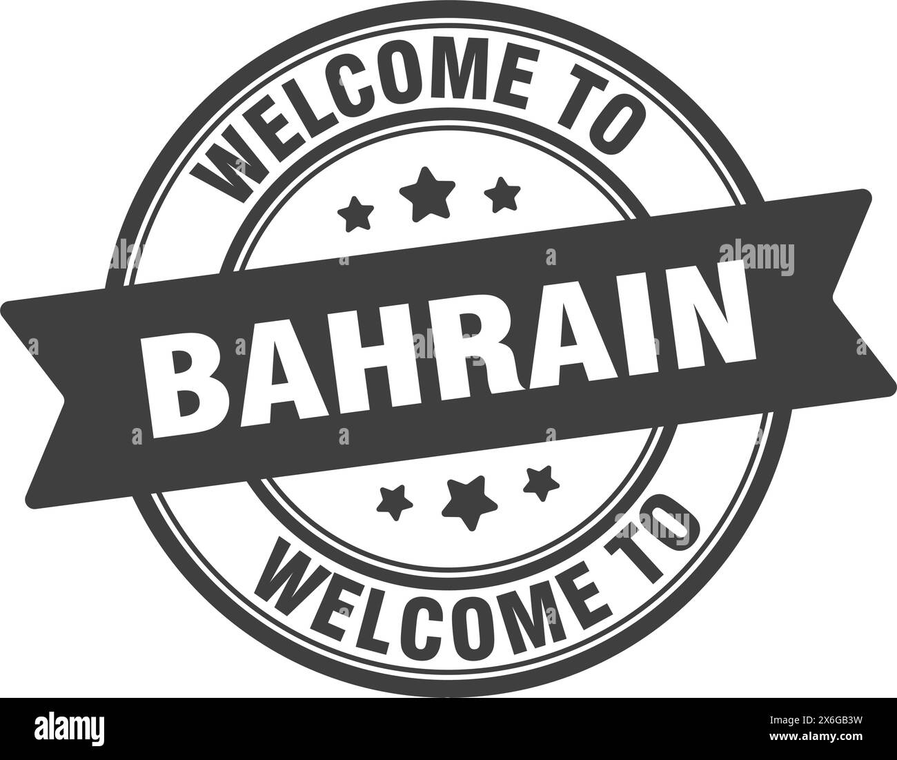 Welcome to Bahrain stamp. Bahrain round sign isolated on white ...