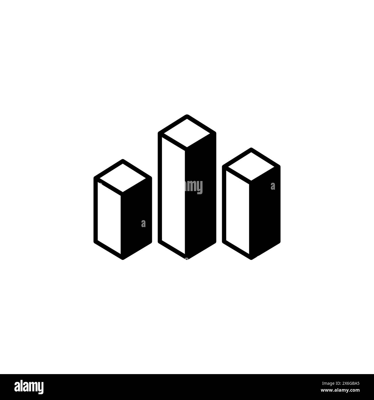 Profit, Growth Business Columns flat vector icon. Simple solid symbol ...