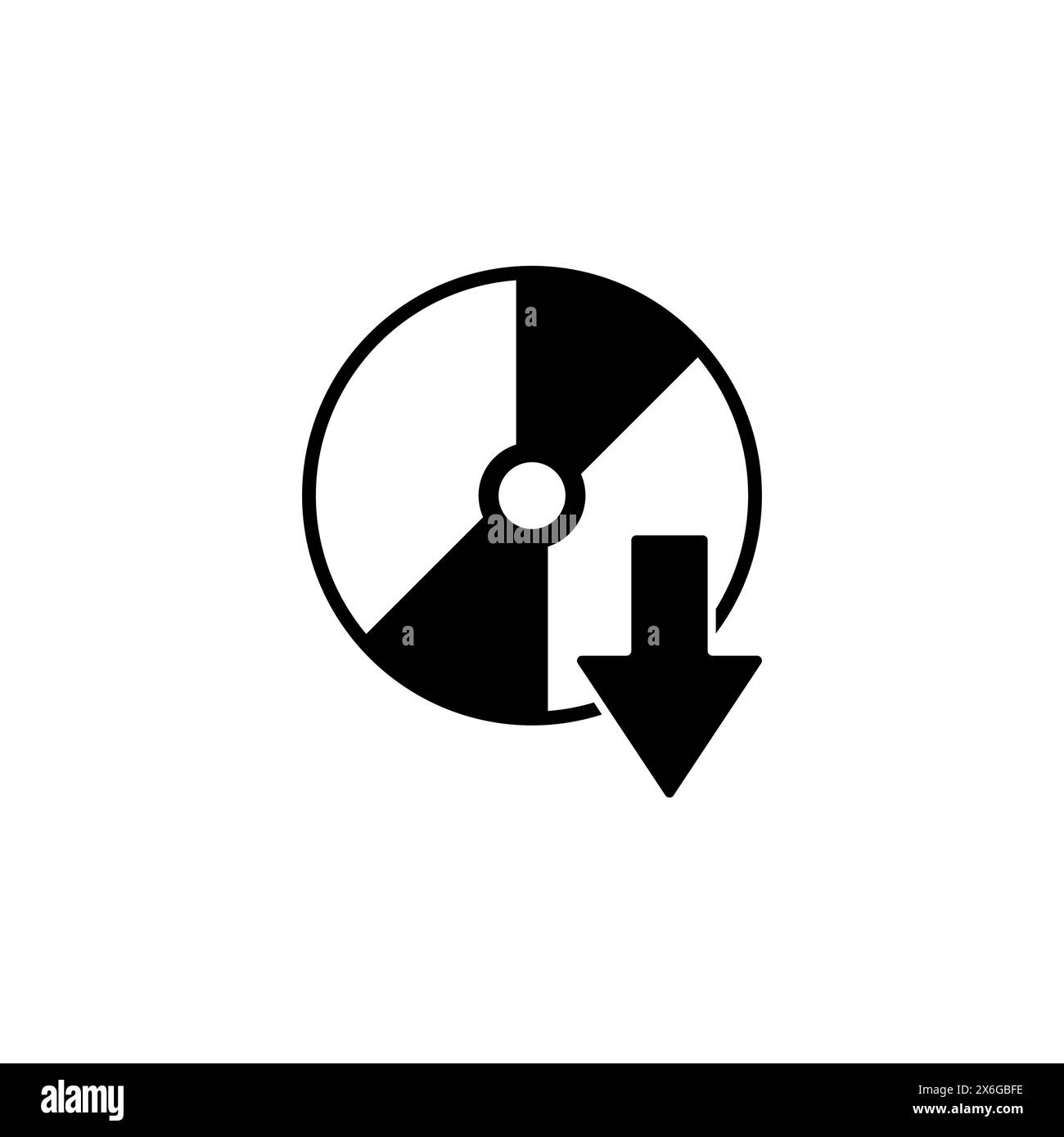 Disc Eject, CD DVD flat vector icon. Simple solid symbol isolated on ...