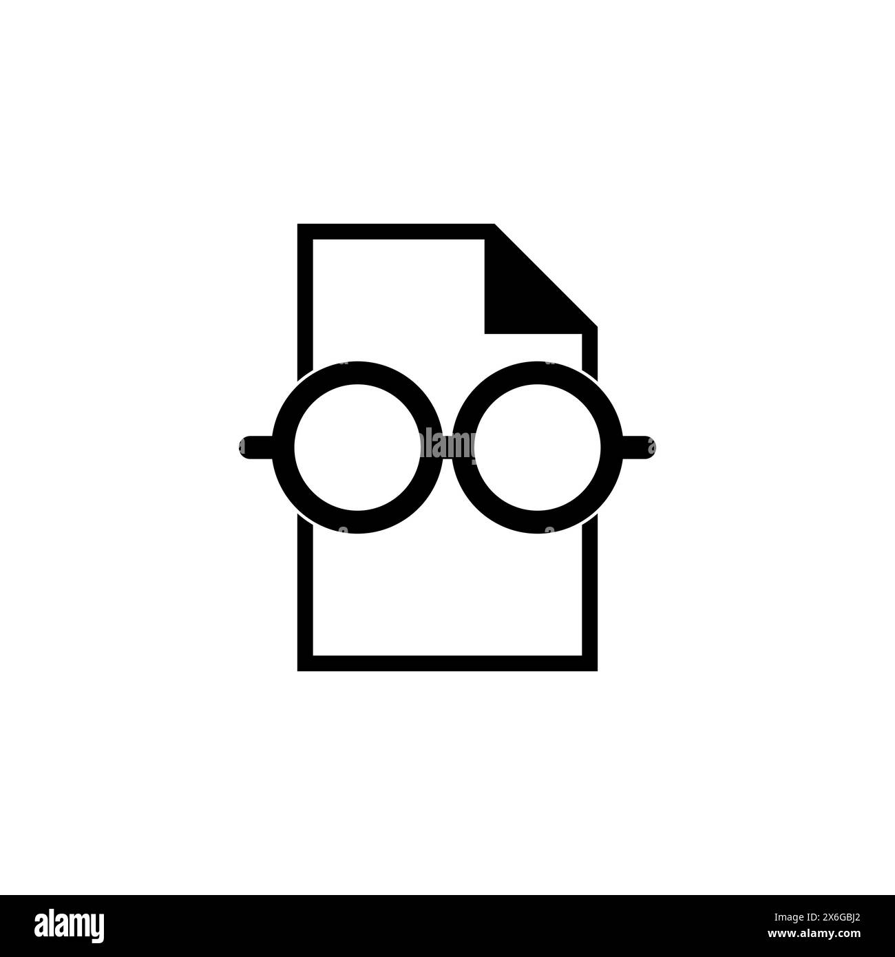 Document with Glasses, Checking Grammar Spelling Error flat vector icon ...