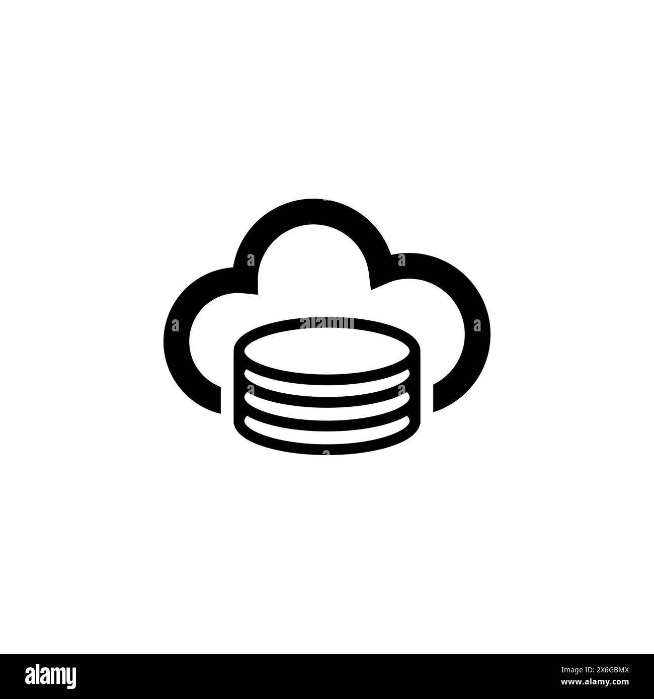 Cloud Computing Database, Computing Server flat vector icon. Simple ... Cloud Computing Database, Computing Server flat vector icon. Simple ...