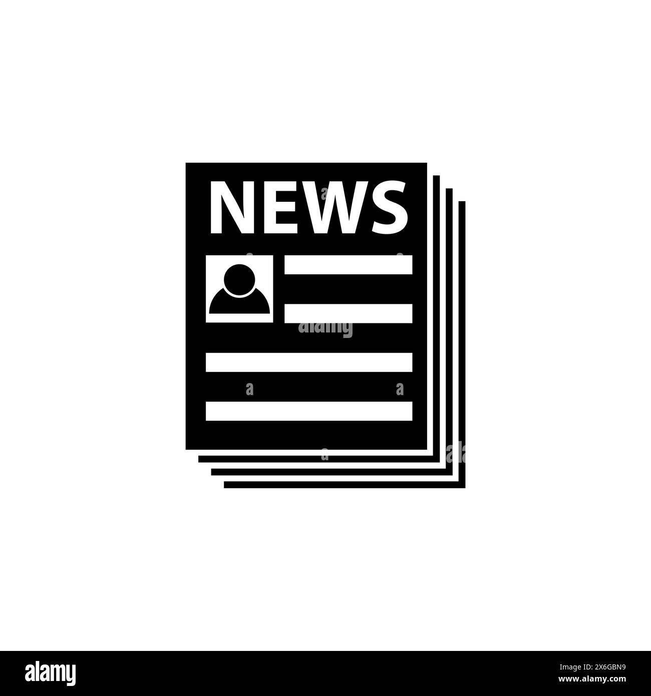 Newspaper, News Journal flat vector icon. Simple solid symbol isolated ...