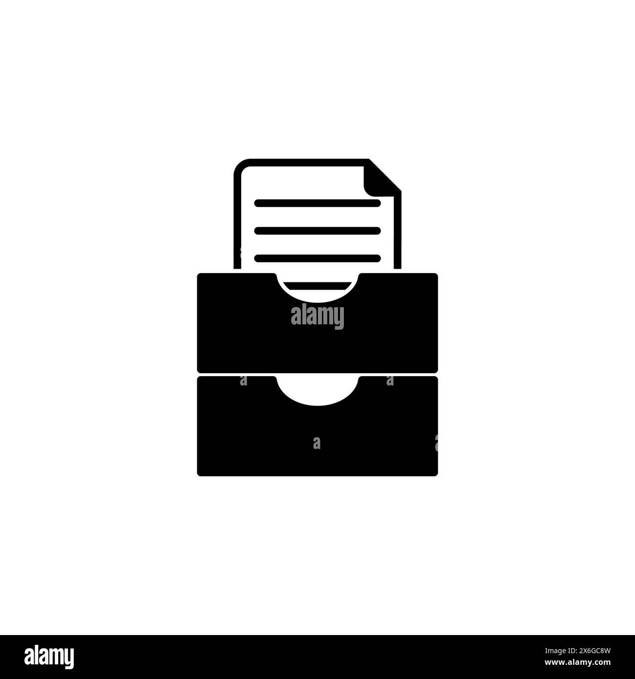 File Drawer, Archive Document flat vector icon. Simple solid symbol ...