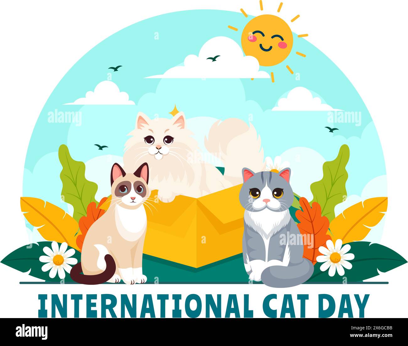 Pretty august day in Stock Vector Images - Alamy