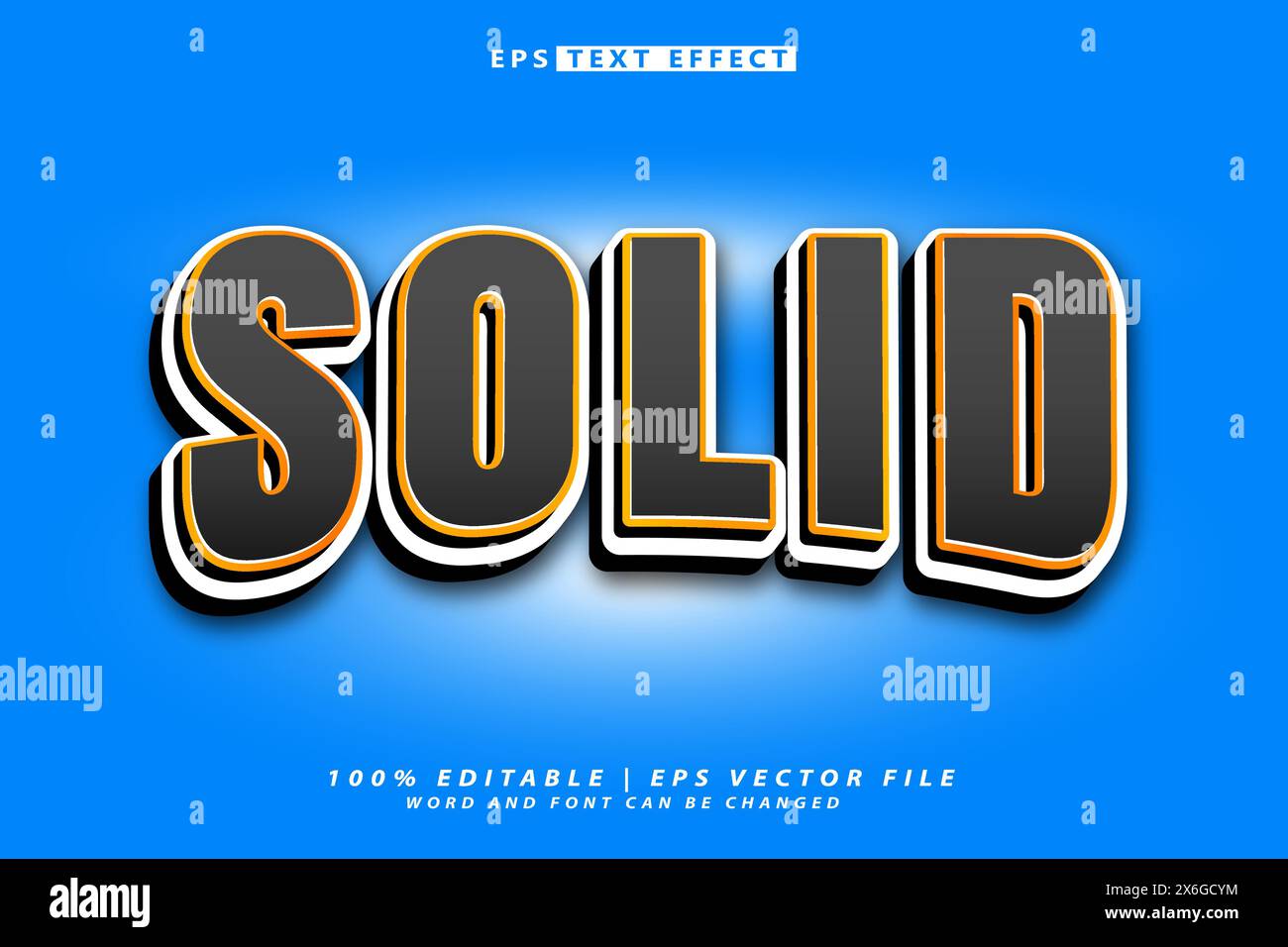 editable 3D text effect Stock Vector Image & Art - Alamy