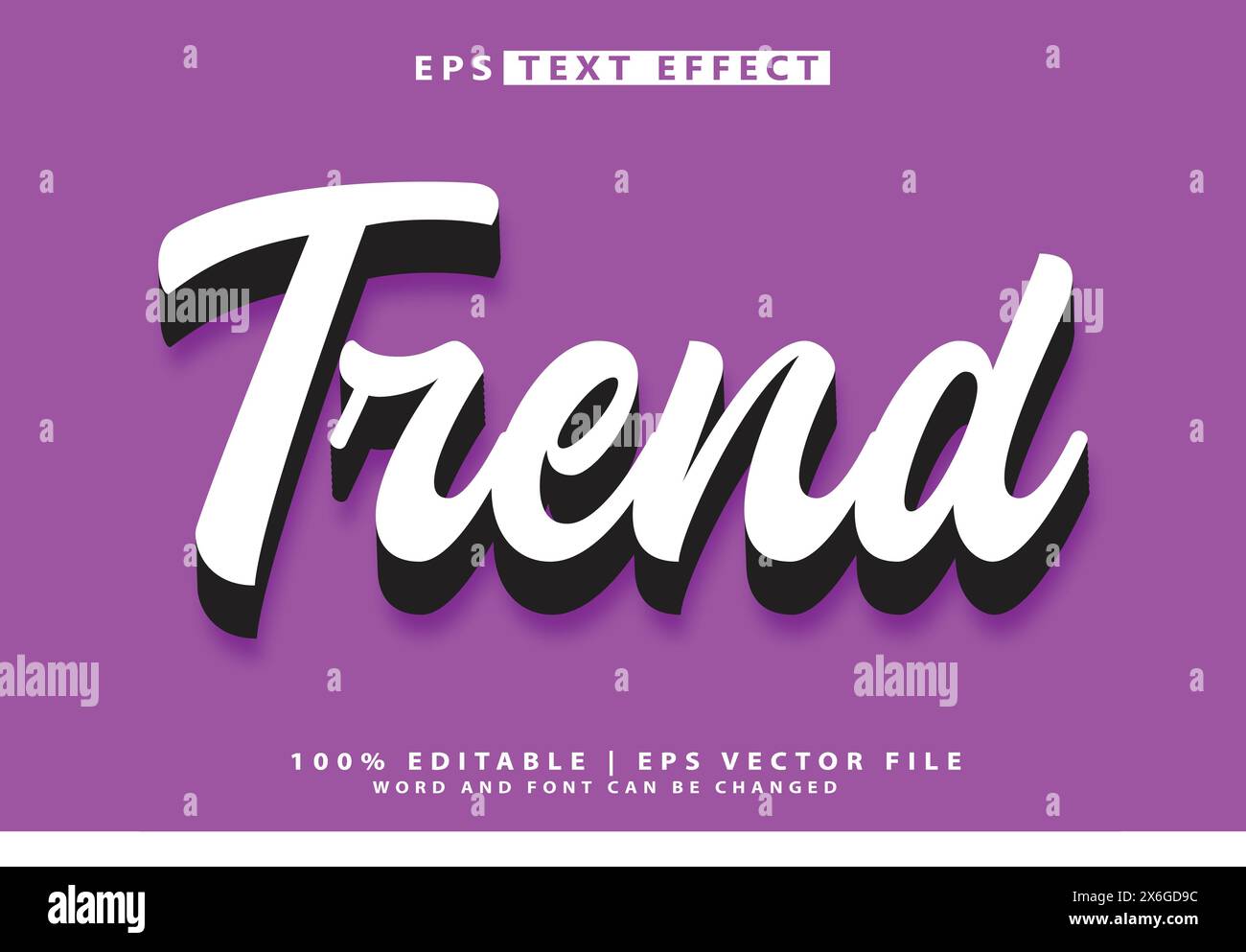 editable 3D text effect Stock Vector Image & Art - Alamy