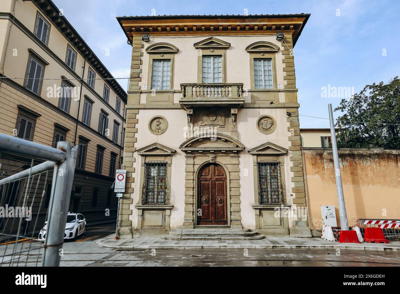 Florence, Italy - 31 December, 2023: Beautiful ancient facade of a ...