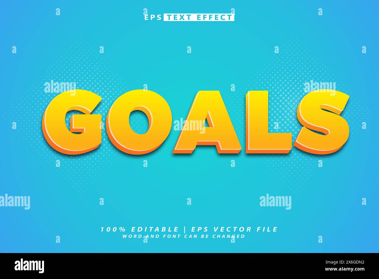 editable 3D text effect Stock Vector Image & Art - Alamy