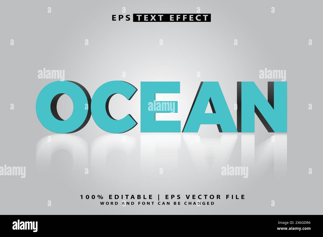 editable 3D text effect Stock Vector Image & Art - Alamy