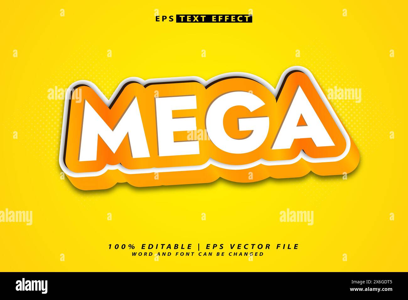 editable 3D text effect Stock Vector Image & Art - Alamy