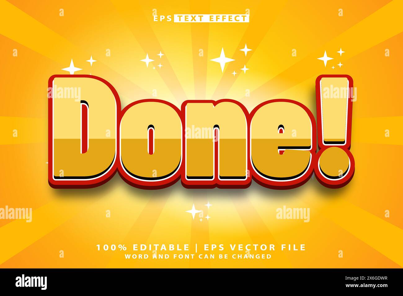 editable 3D text effect Stock Vector Image & Art - Alamy